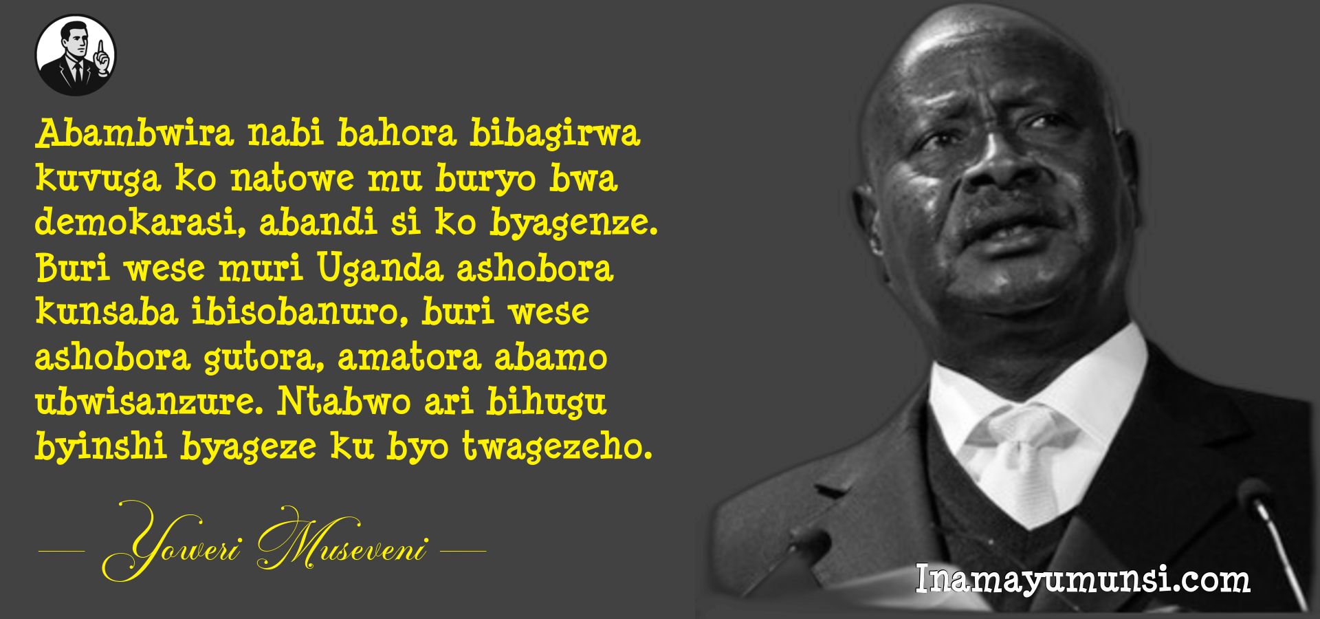 Abambwira nabi bahora bibagirwa kuvuga ko natowe mu buryo bwa ...